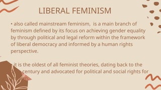Feminism: History and Types of Feminisms | PPT