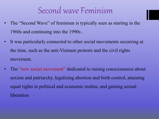 Feminism: Literature and stages | PPTX