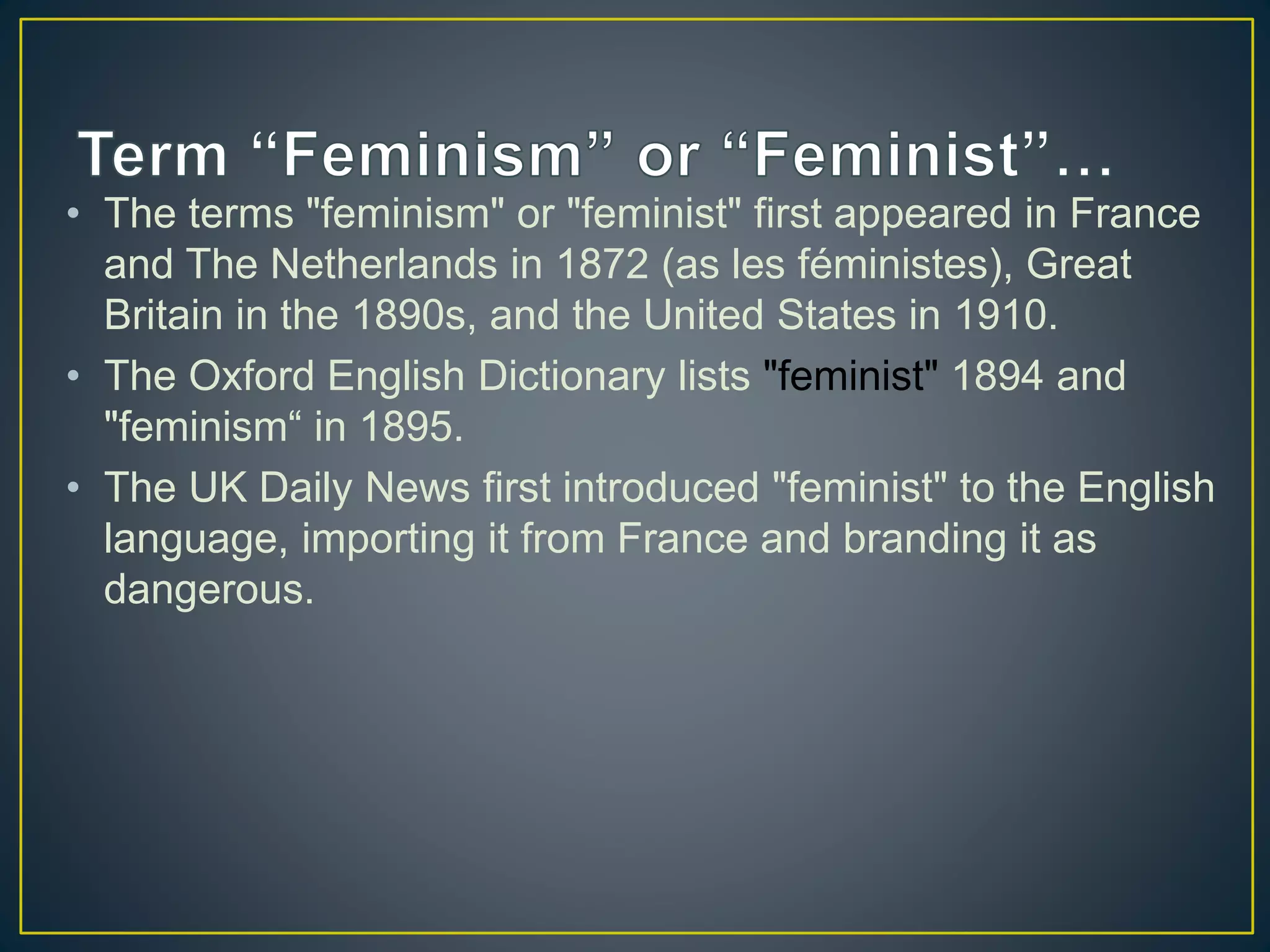 Feminism | PPTX