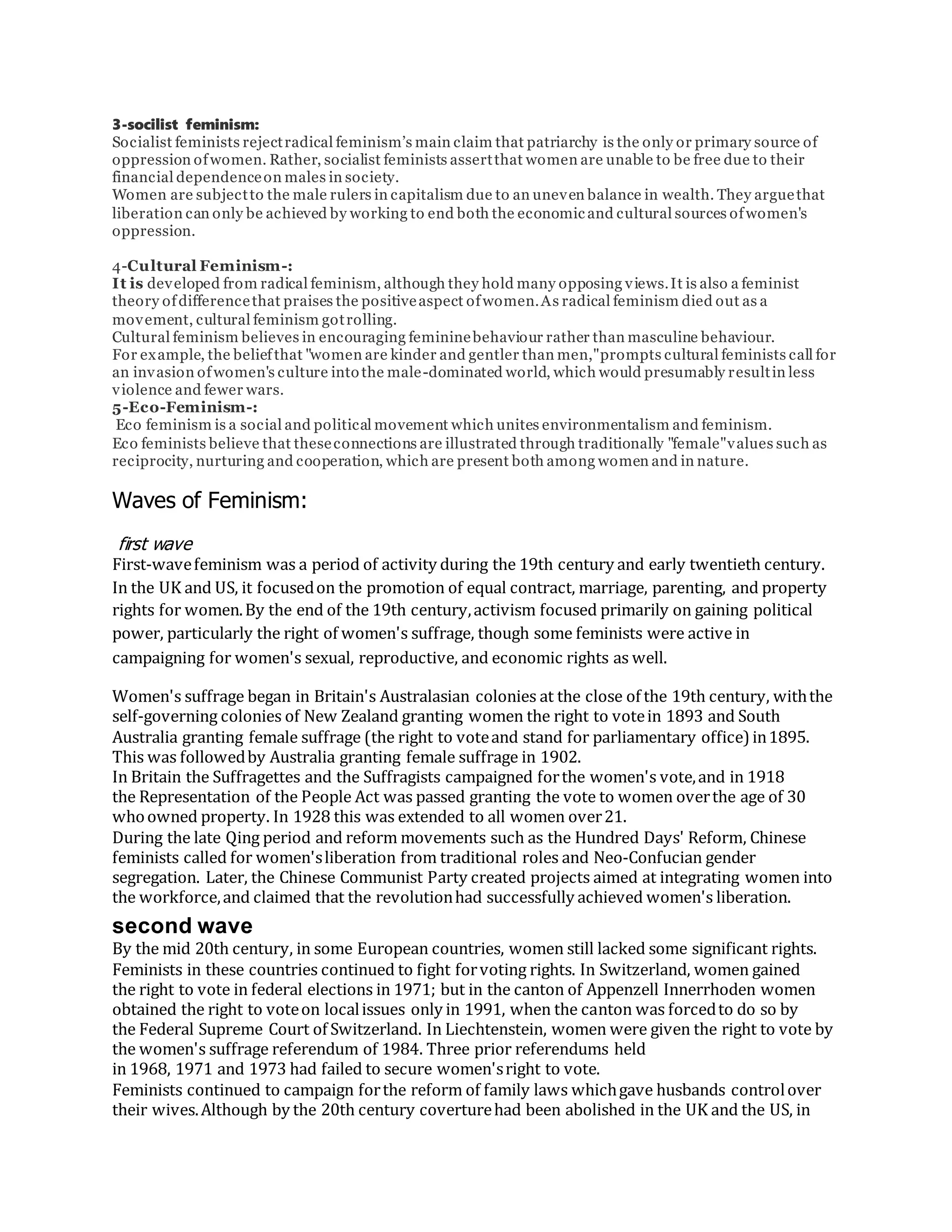 Feminism | PDF
