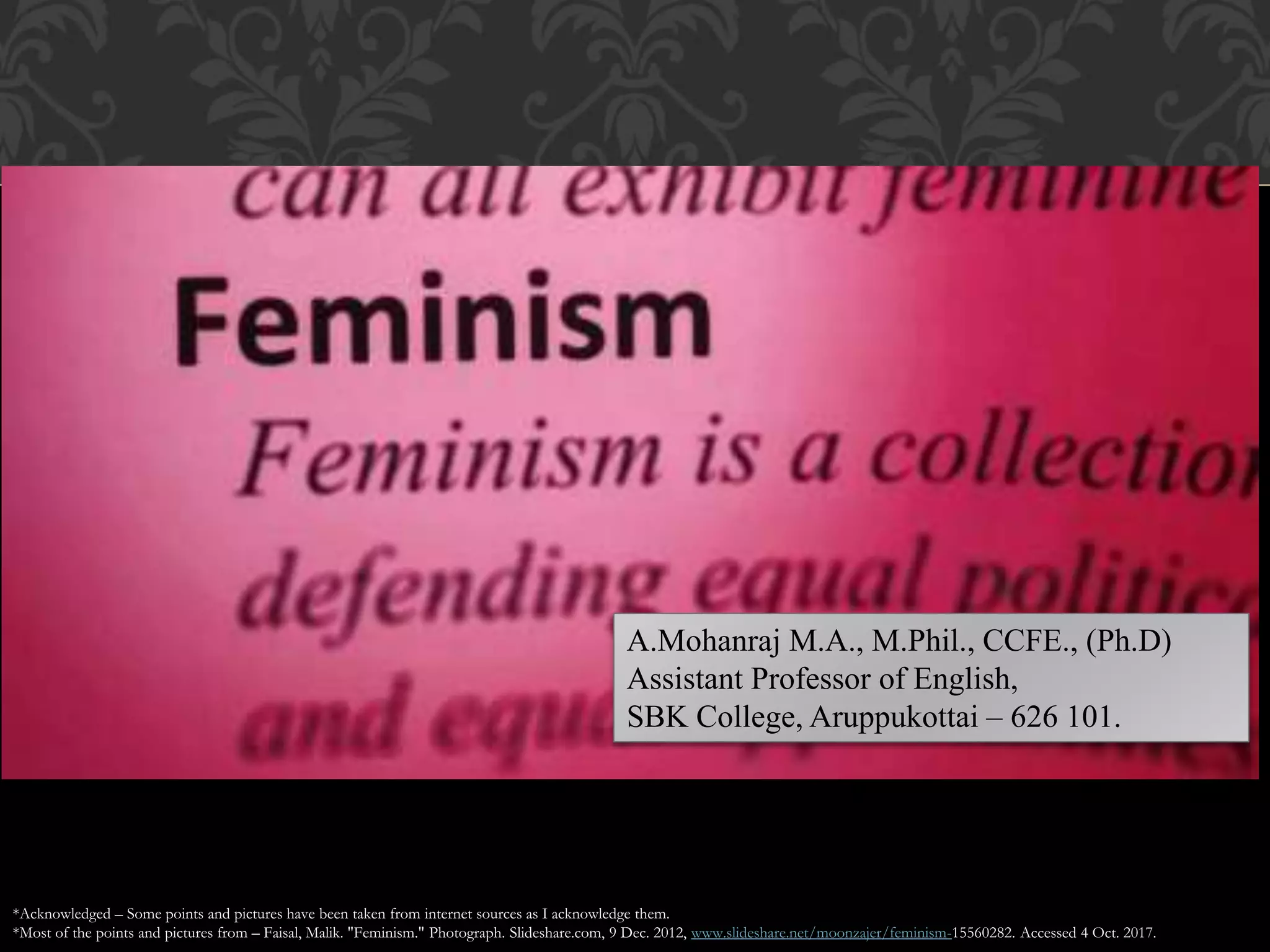 Feminism in Literature | PPTX