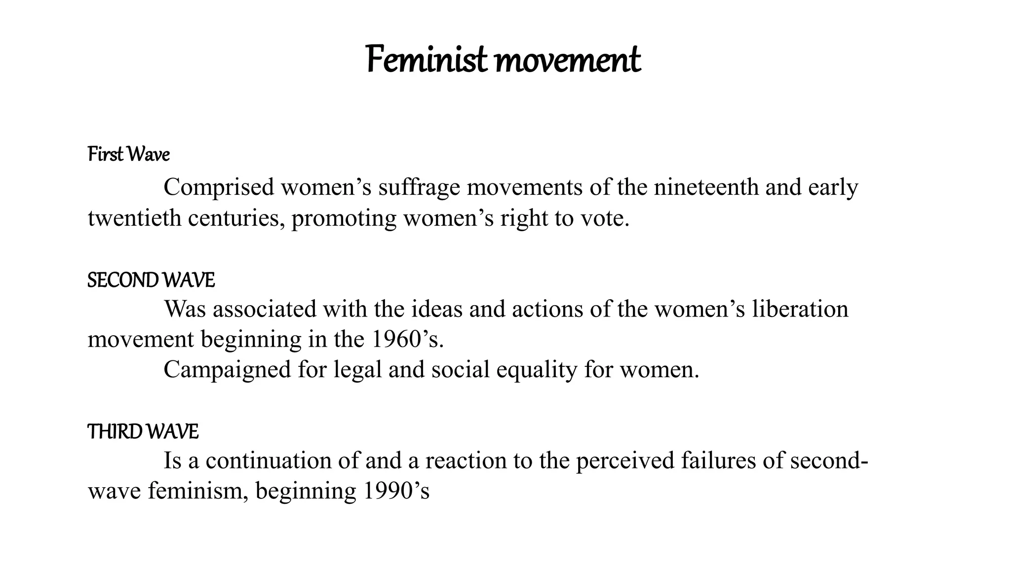 Feminism | PPTX