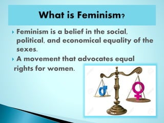Feminism and gender equality | PPTX