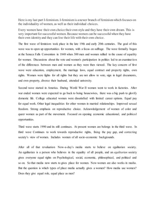 Feminism and media | DOCX