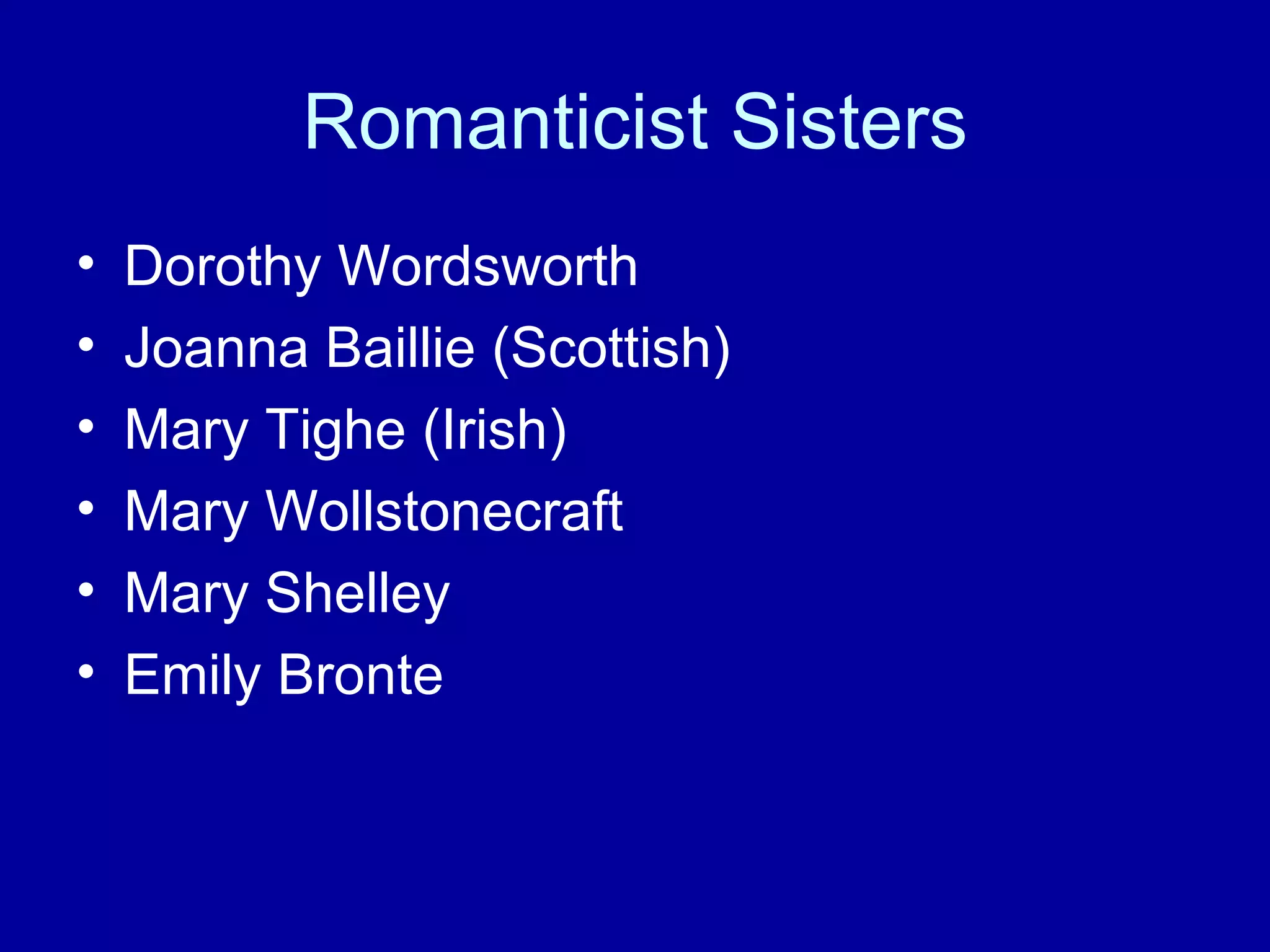 Feminism and romanticism | PPT | Romance | Genres