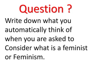 Feminism an introduction | PPTX