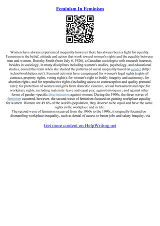 Feminism Essay | PDF