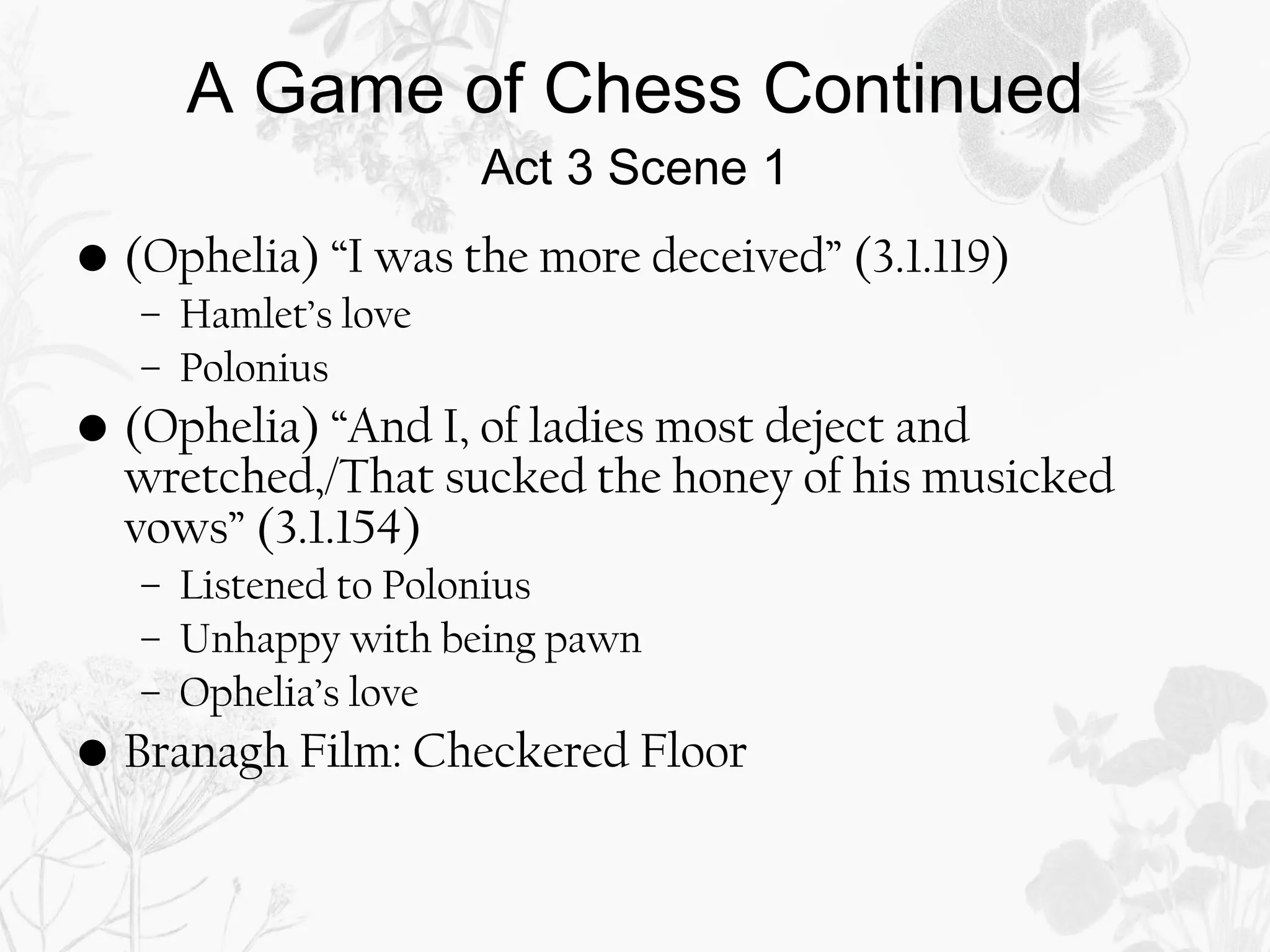 Feminism in shakespeare’s hamlet | PPT