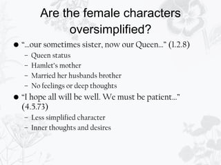 Feminism in shakespeare’s hamlet | PPT