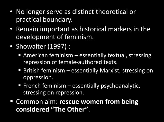 Feminism in the 1960s, ‘70s, | PPTX | Books and Literature