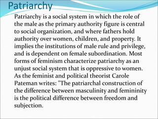 Feminism phd (1) | PPT | Debated Sensitive Social Issues | Sensitive Topics