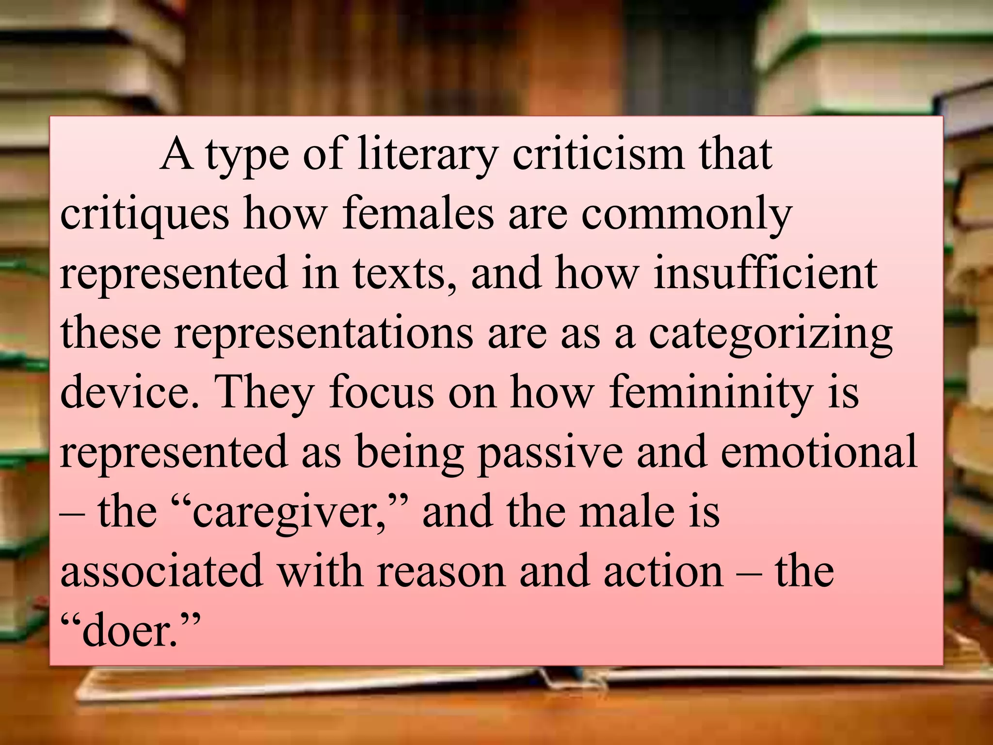Feminism (Feminist Critical Approach) | PPTX