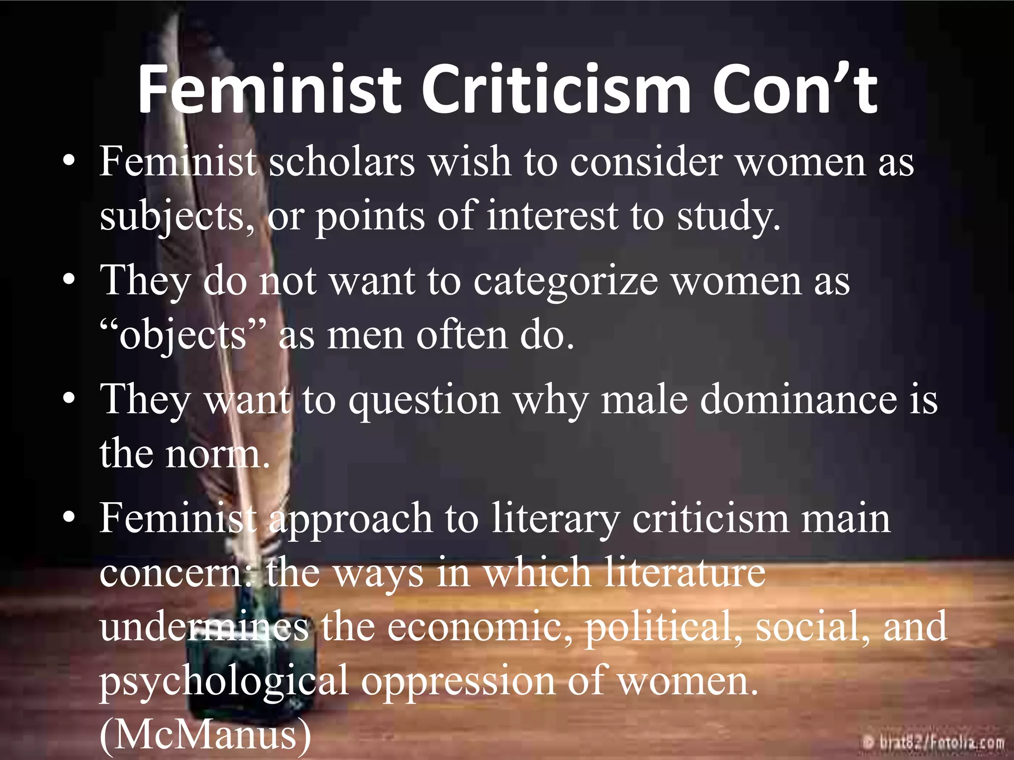 Feminism (Feminist Critical Approach) | PPTX