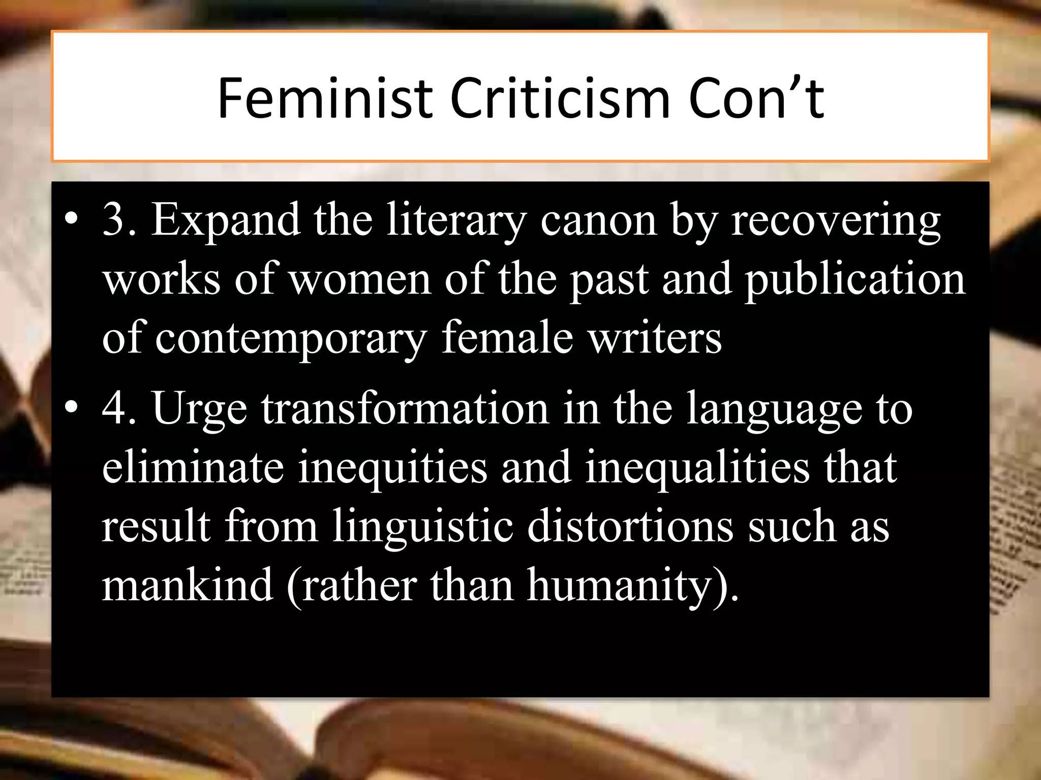 Feminism (Feminist Critical Approach) | PPTX