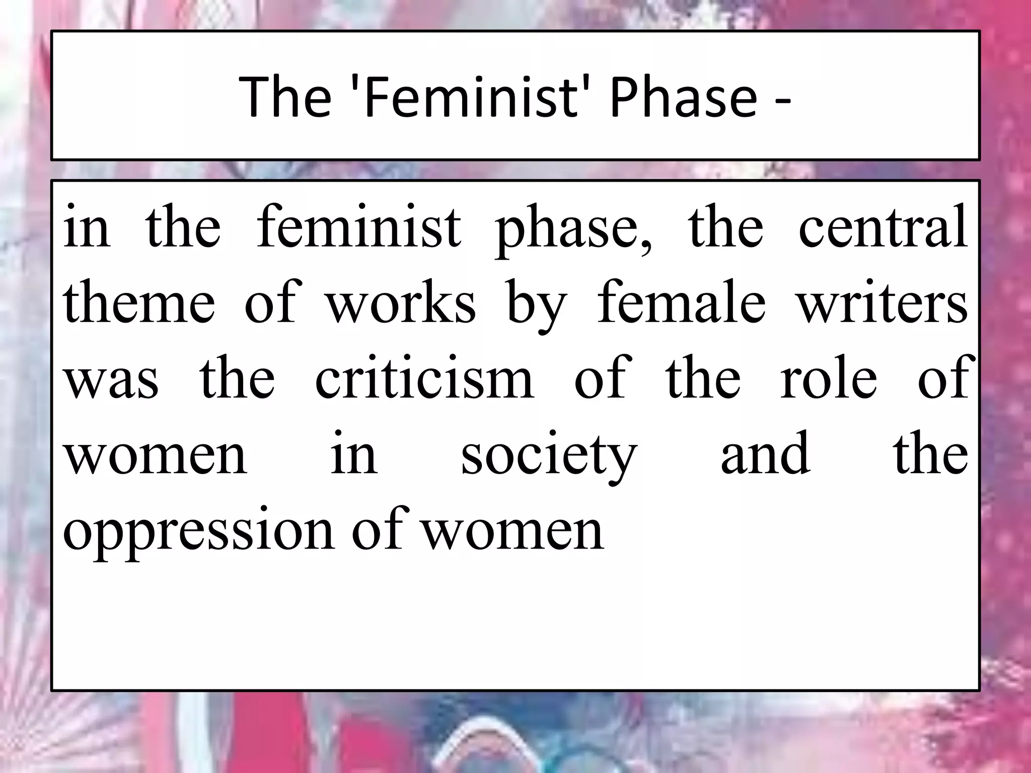 Feminism (Feminist Critical Approach) | PPTX