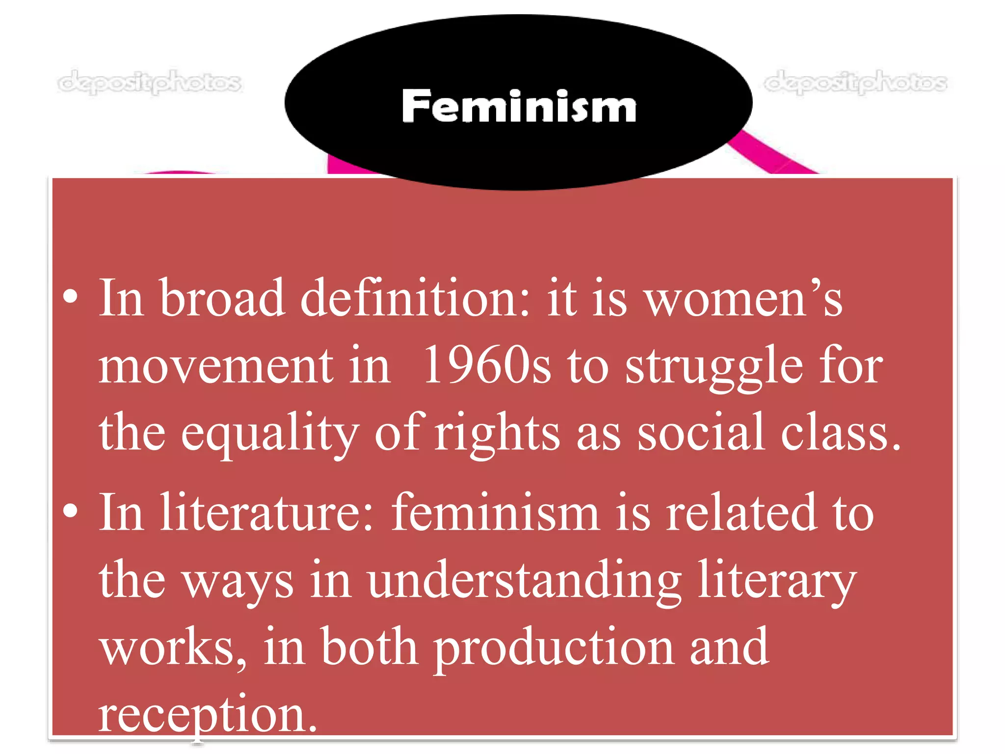 Feminism (Feminist Critical Approach) | PPTX