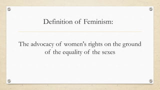 Feminism to post feminism | PPTX
