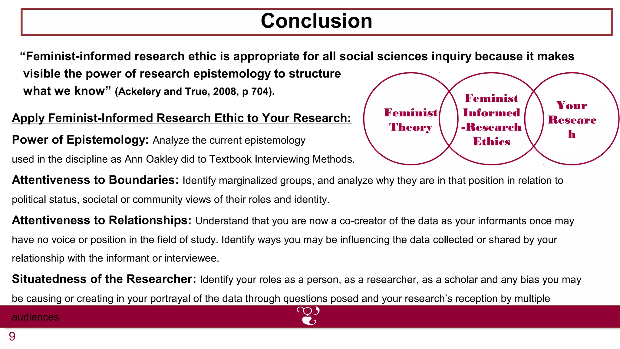 Feminist informed research ethics methodology in international ...