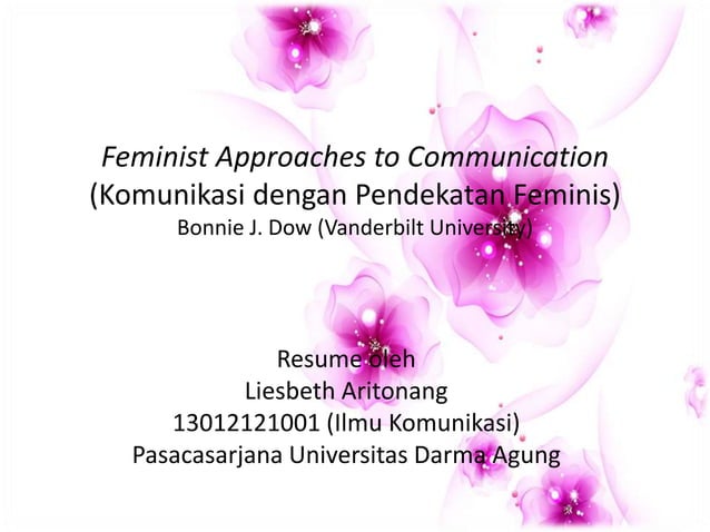 Feminist approaches to communication | PPT