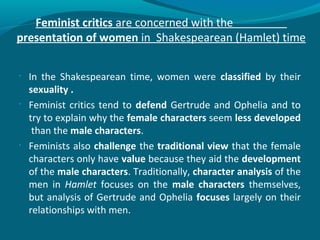 Feminist approach in 'hamlet' | PPT