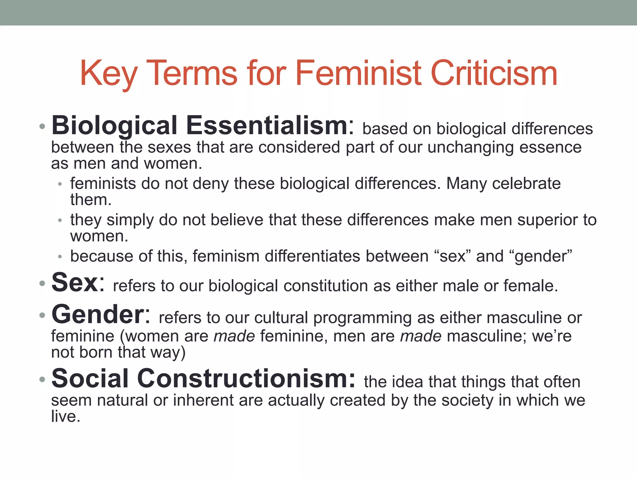 Brief Introduction to Feminism | PPTX | Debated Sensitive Social Issues ...