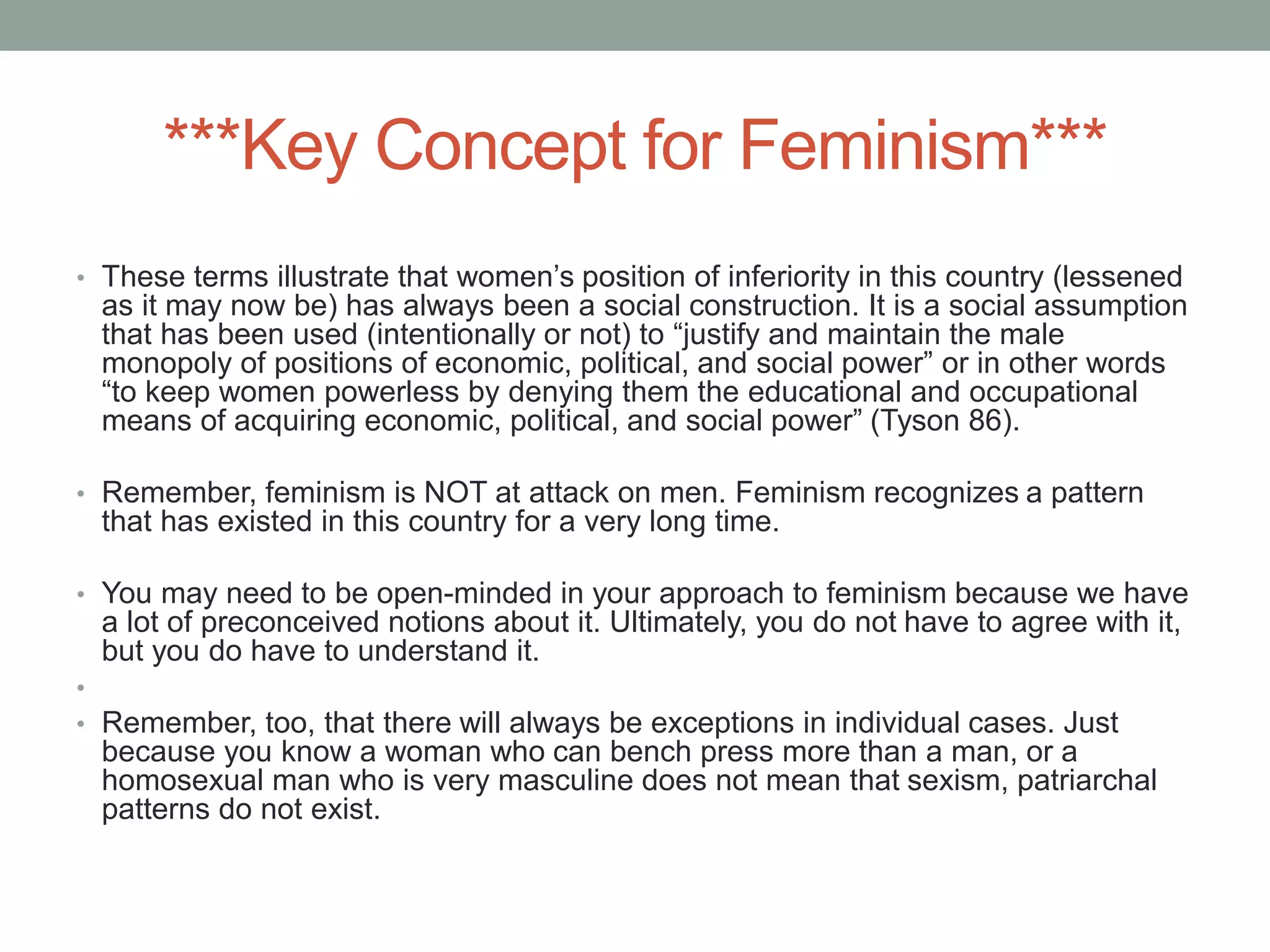 Brief Introduction to Feminism | PPTX | Debated Sensitive Social Issues ...