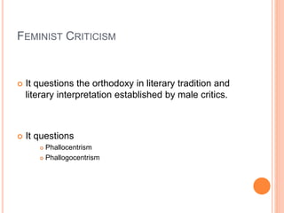 Feminist criticism | PPTX