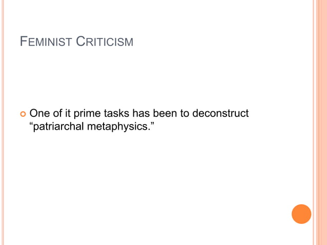 Feminist criticism | PPTX