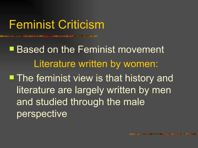 Feminist criticism 2012 | PPT