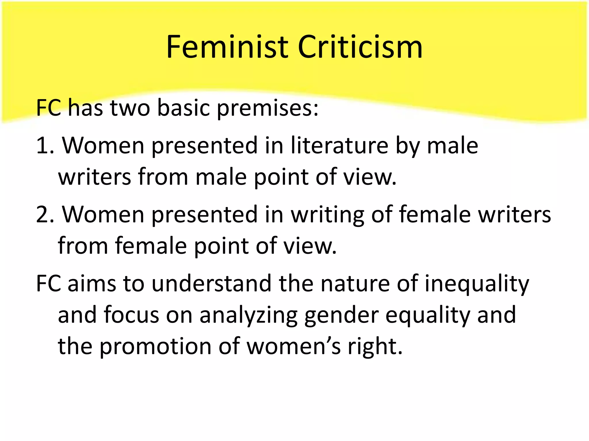 Feminist criticism final | PPTX