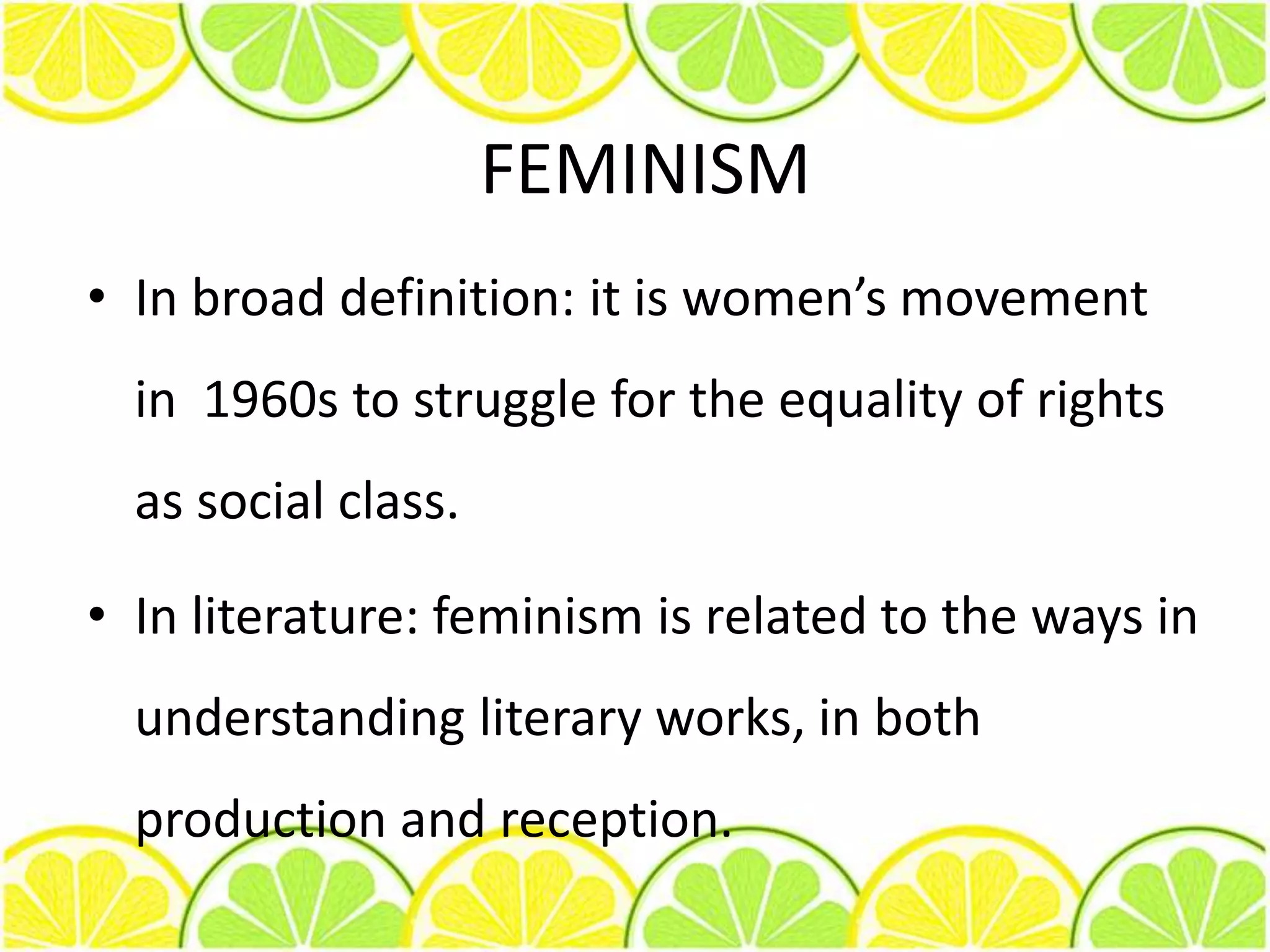 Feminist criticism final | PPTX
