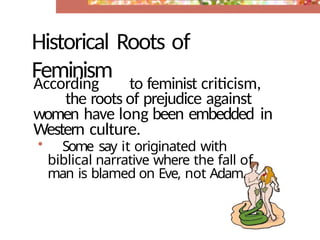 feminist criticism PPT in English literature | PPTX