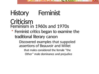 feminist criticism PPT in English literature | PPTX