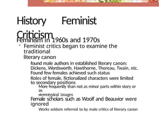 feminist criticism PPT in English literature | PPTX