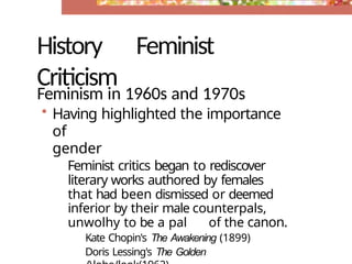 feminist criticism PPT in English literature | PPTX