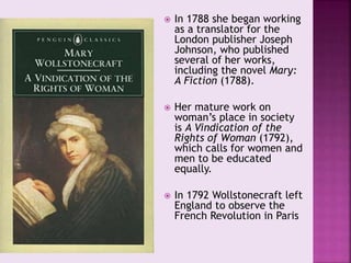 Feminist Pioneers. Mary Wollstonecraft is a feminist pionneer | PPTX