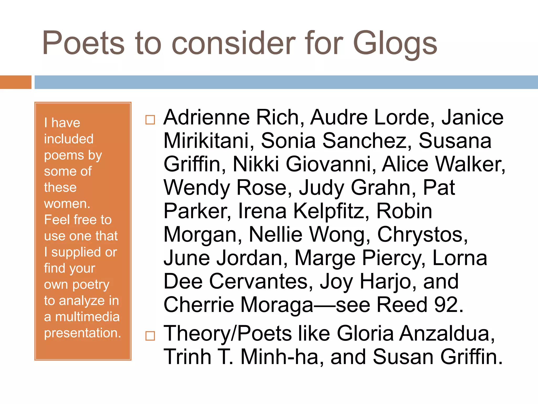 Feminist poetry | PPTX