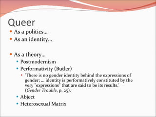Feminist & queer theory 101 | PPT