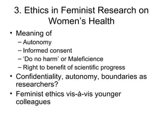 Feminist research in health | PPT | Women\'s Health | Healthy Living