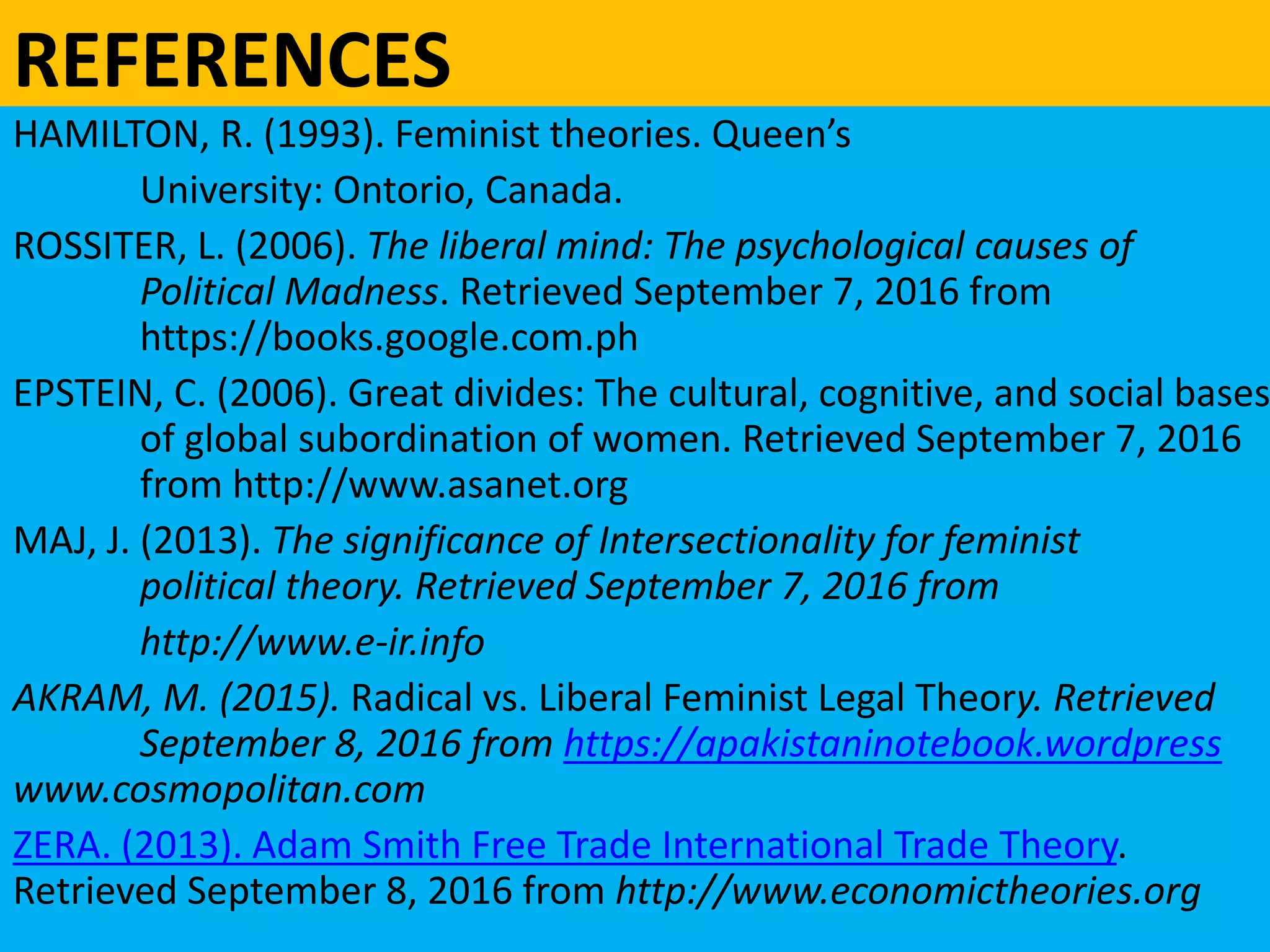 Feminist Theories. | PPTX