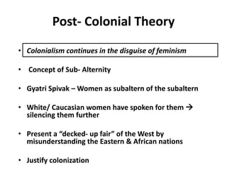 Feminist Theory lectures and all the theorist | PPT