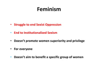 Feminist Theory lectures and all the theorist | PPT