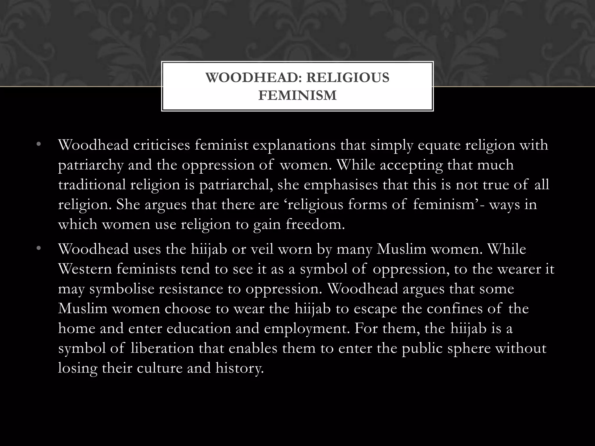 Feminist theories of religion | PPTX