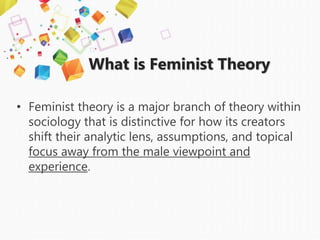 Feminist theorizing and feminism in political sociology | PPT