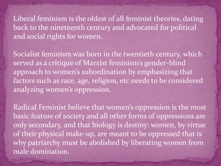 Feminist theory | PPTX