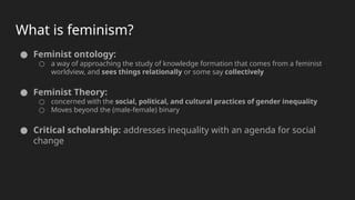 Contemporary Feminist Research from Theory to Practice: A Presentation ...