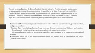 The waves of Feminism in International Relations Pre | PPTX