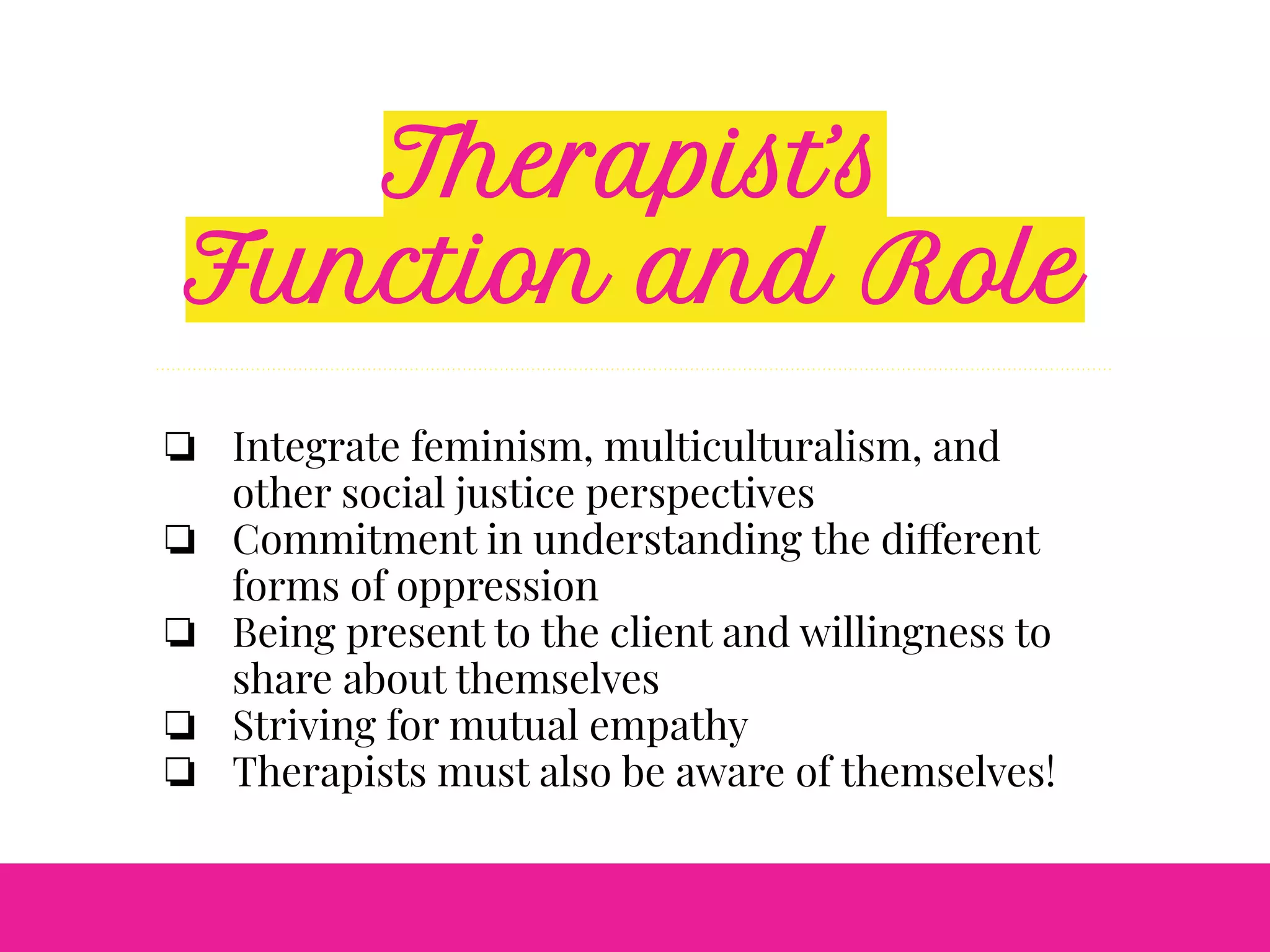 Feminist therapy | PDF