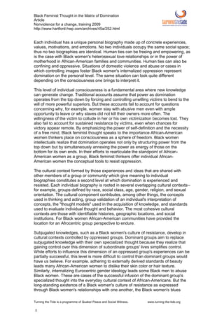 Feminist thought and matrix of domination | PDF