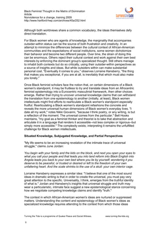 Feminist thought and matrix of domination | PDF